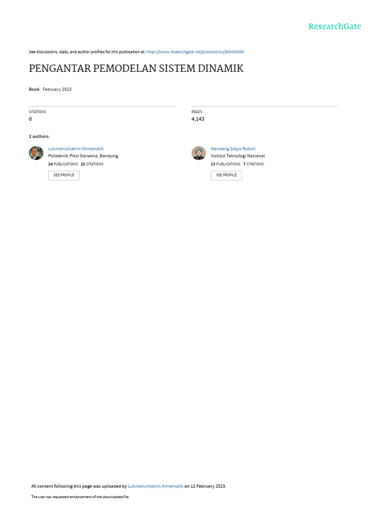 Buku Pengantar Sistem Dinamik | PDF
