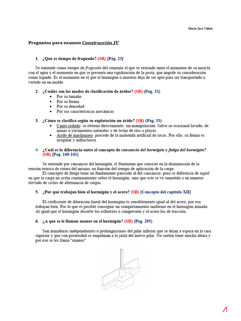 Preguntas Examen Construcción | PDF | Fundación (Ingeniería) | Fundación profunda
