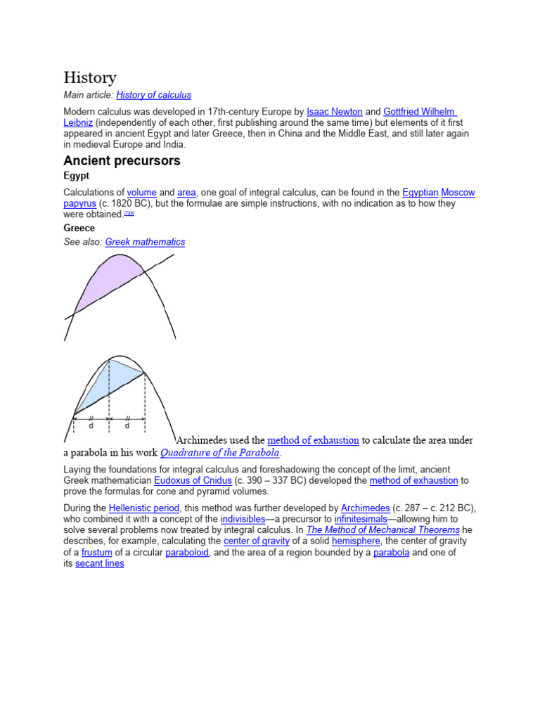 History of Calculus | PDF | Social Science | History
