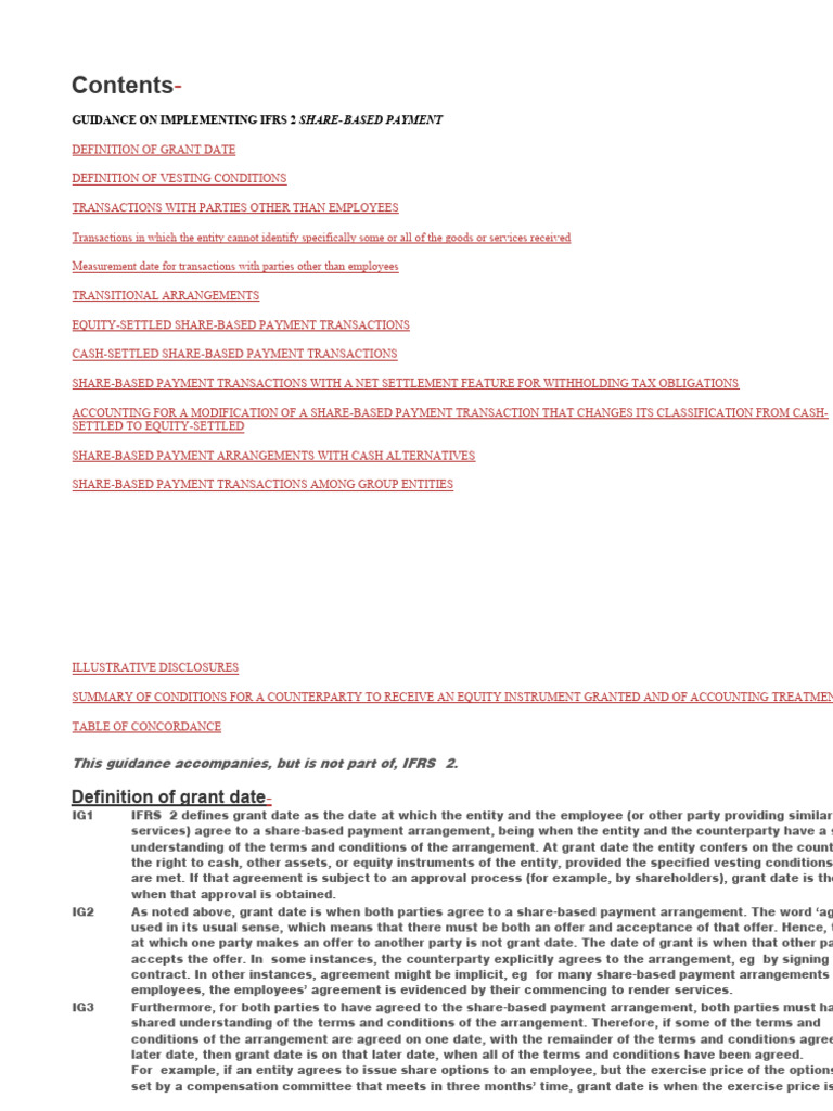 Ifrs 2 Ig | PDF | Fair Value | Option (Finance)