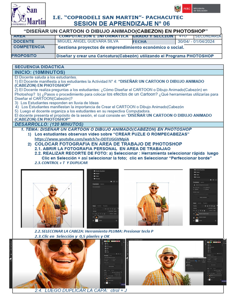 Sesion de Aprendizaje de Computacion 4to Iep Coprodeli 2024 Clase 6 | Descargar gratis PDF ...