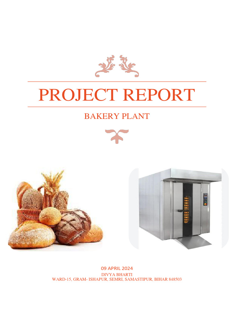 Divya Bharti Bakery Project Report | PDF | Depreciation | Expense