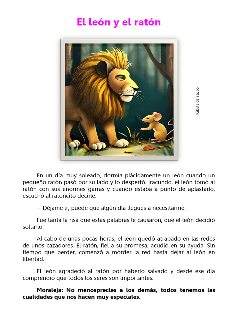 El león y el ratón | PDF