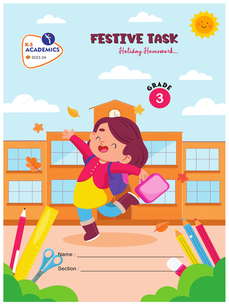 3 - Festive Task (Holiday Homework) - Grade-3 - North India | PDF