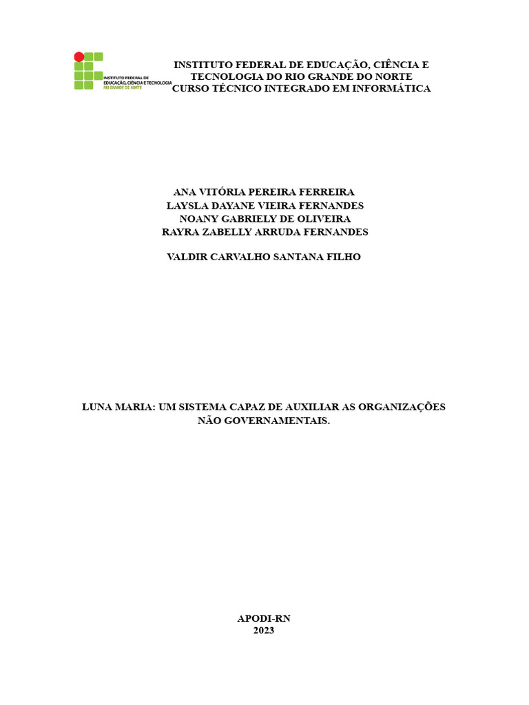 Projeto Integrador | PDF | Organização não-governamental | Science Projeto Integrador | PDF | Organização não-governamental | Science