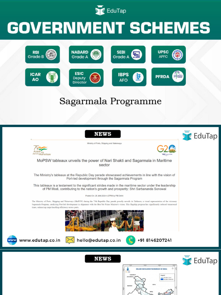 2nd Feb 2024 - Sagarmala Programme - Government Scheme | PDF | Economies