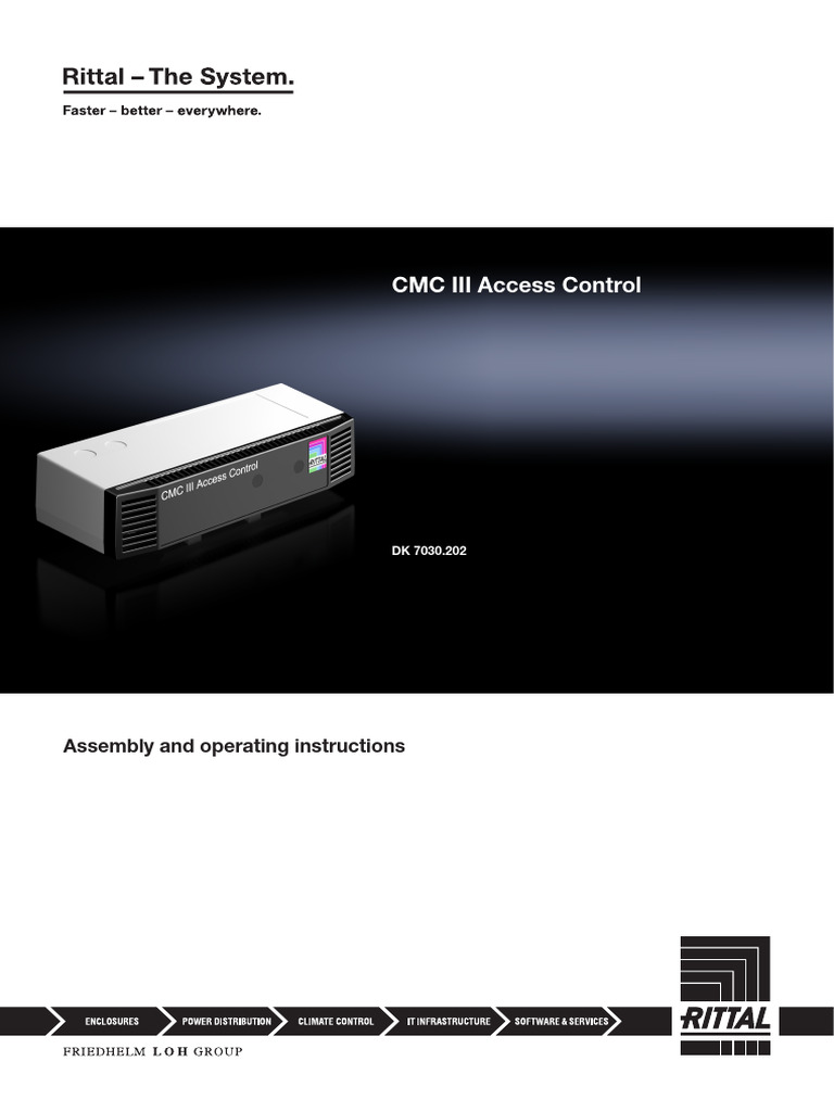 CMC III Access Control: Assembly and Operating Instructions | PDF | Access Control | Light ...