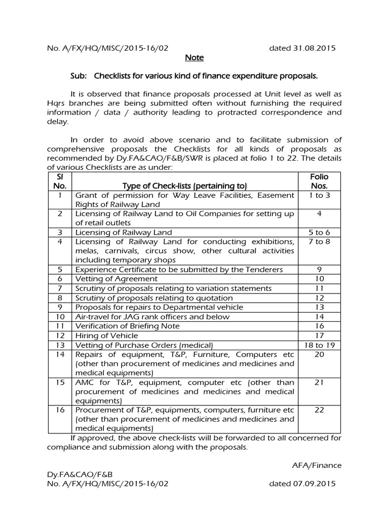 1616063768490-Check List of SWR | PDF | Rail Transport | Transport ...