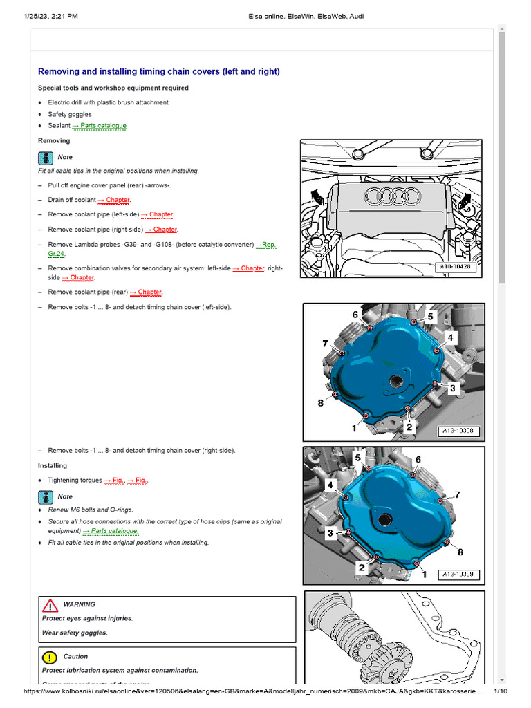 Elsa Online. ElsaWin. ElsaWeb. Audi 1 | PDF | Screw | Pipe (Fluid ...