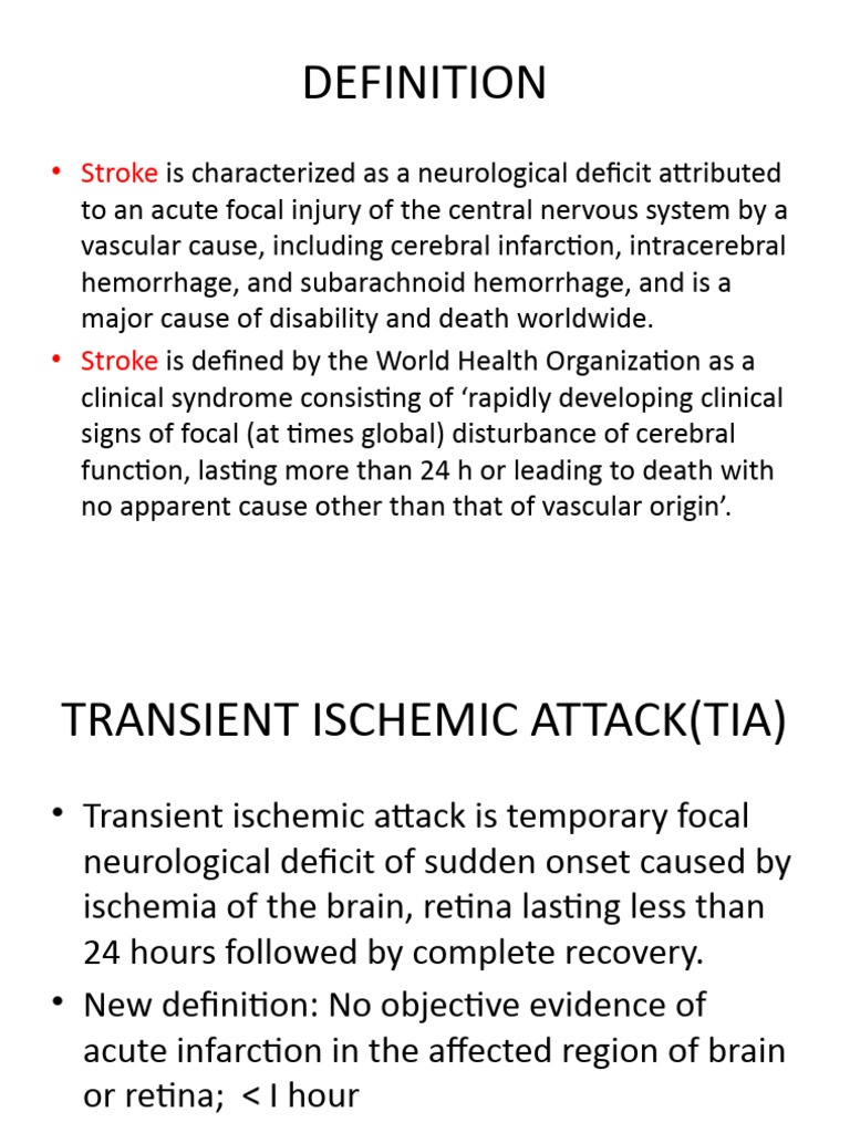 Understanding Stroke Types and Symptoms | PDF | Stroke | Ischemia