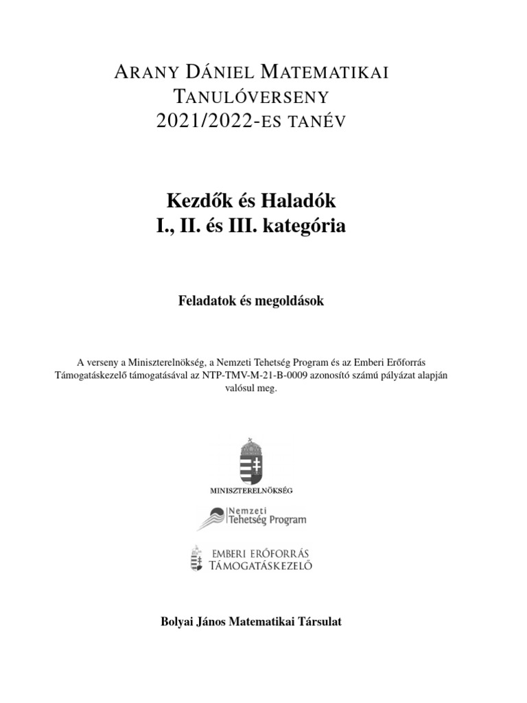 AD 2022 Feladatok Megoldasok | PDF