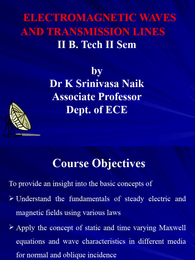 EMWTL - Unit4 Final | PDF | Transmission Line | Inductance