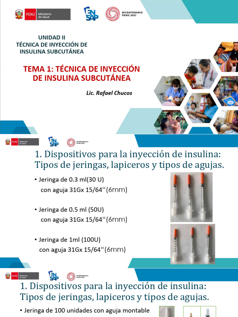 Técnica de Inyección de Insulina Subcutánea | PDF | Inyección (medicina ...