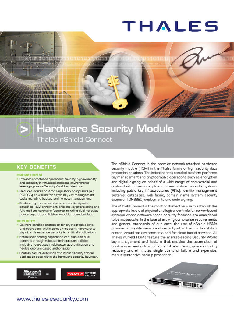 1375 HSM Nshield Connect Datasht - LR | PDF | Cyberwarfare | Security