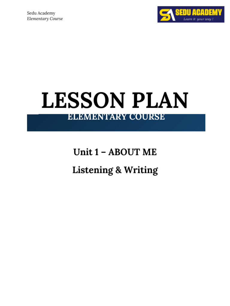 Lesson Plan | PDF | Brainstorming | Lesson Plan