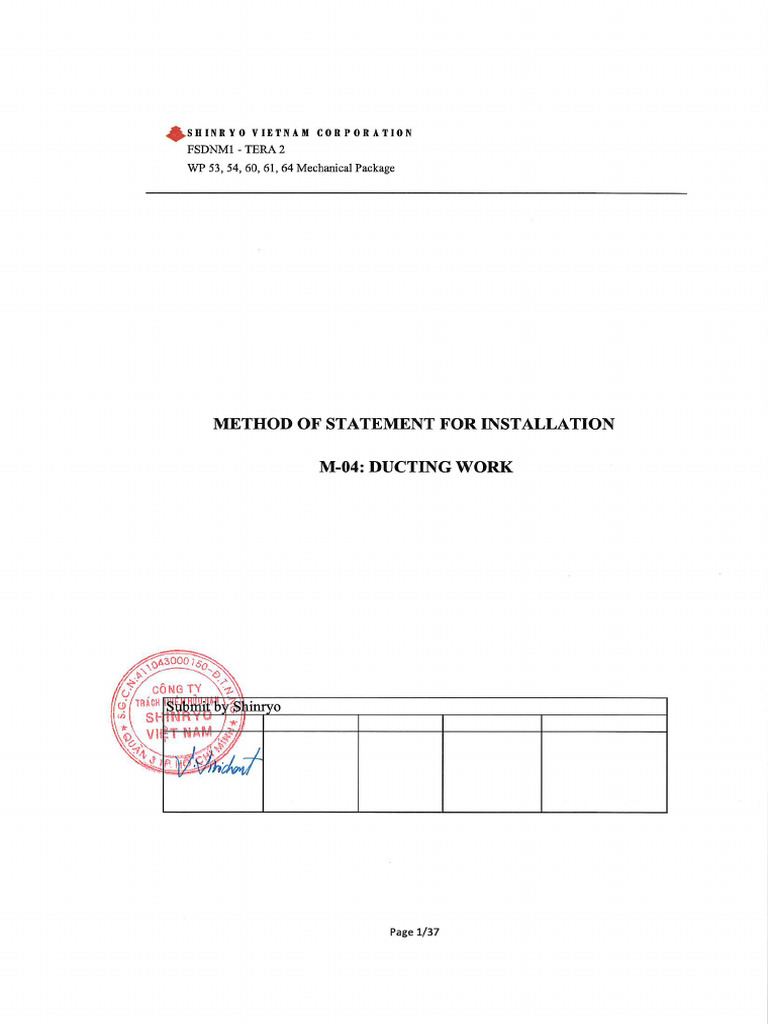 Mos - Ducting Work | PDF