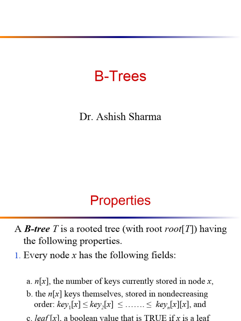 08 B Tree | PDF | Mathematics | Algorithms And Data Structures 08 B Tree | PDF | Mathematics | Algorithms And Data Structures