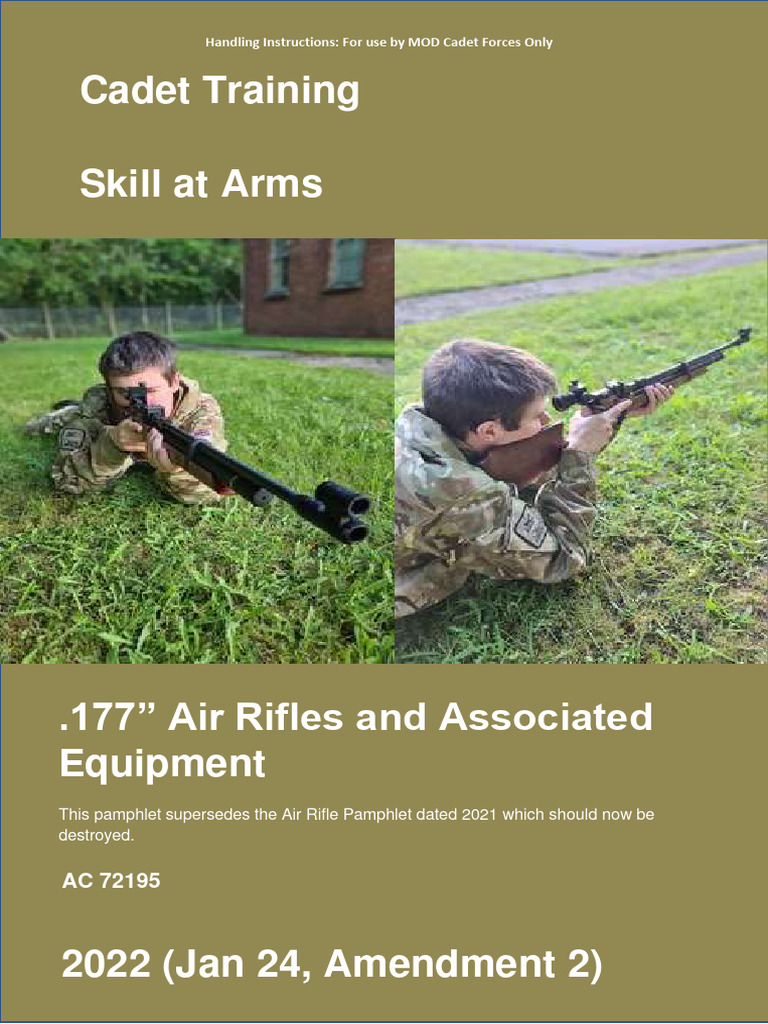 Cadet Training Skill at Arms .177" Air Rifles and Associated Equipment ...