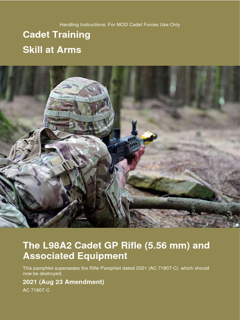 71807-C - L98A2 Cadet GP Rifle 2021 Amdt 2 - Auth ARTAT | PDF | Rifle ...