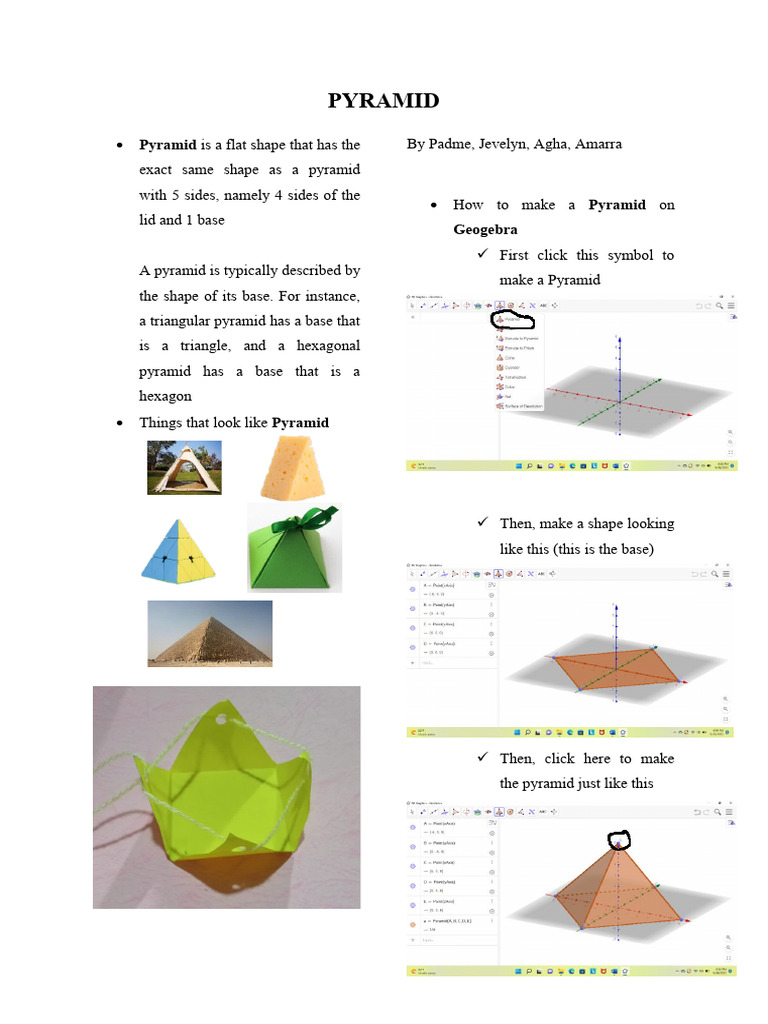 Understanding Pyramid Shapes and Creation | PDF