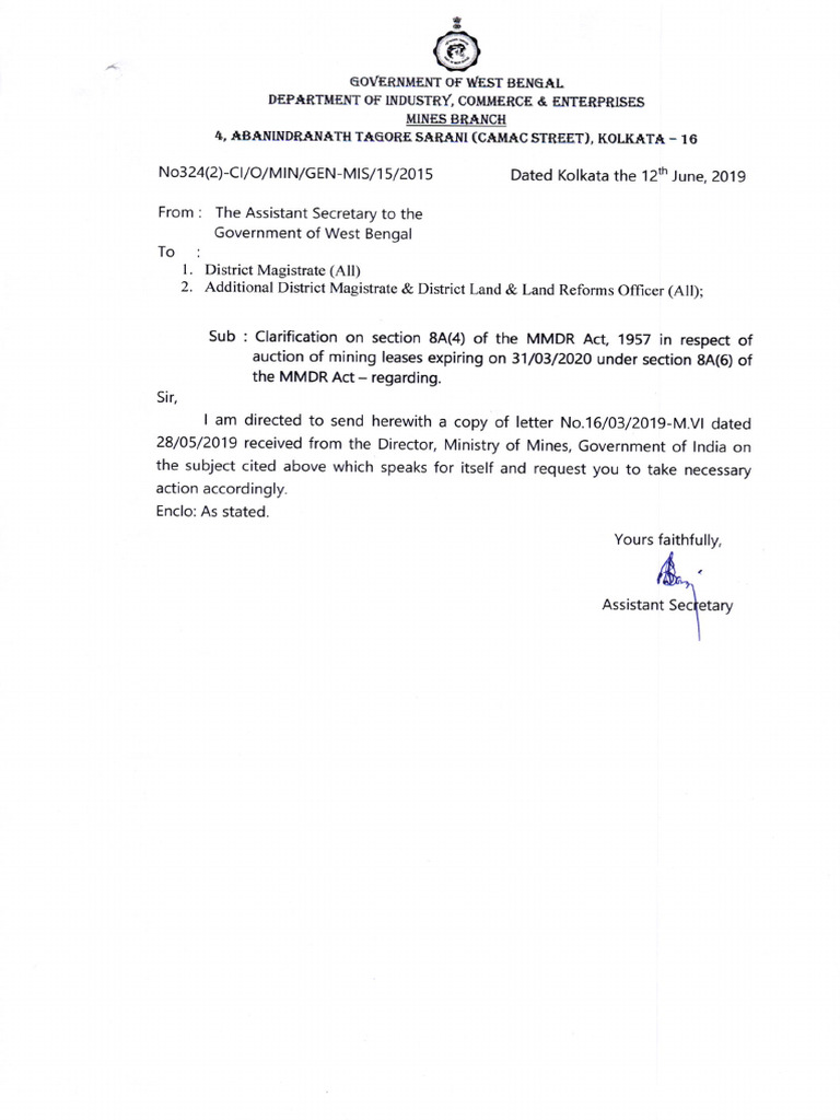 Clarification on MMDR Act Mining Leases | PDF | Public Law | Justice