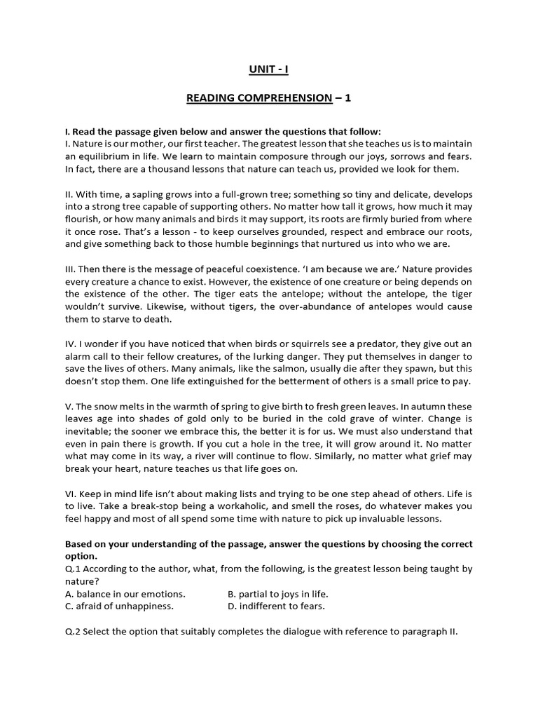 UNIT 1 Assignments 2022-2023 Class X PDF | PDF | Verb | Paragraph