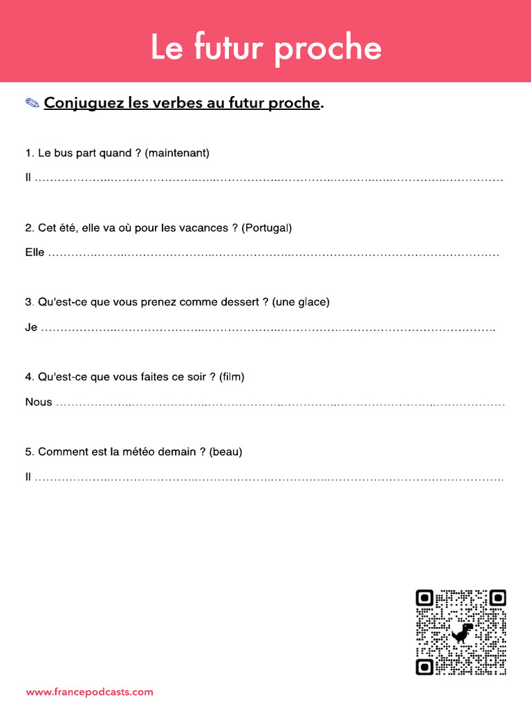 Futur Proche ET FUTUR SIMPLE | PDF