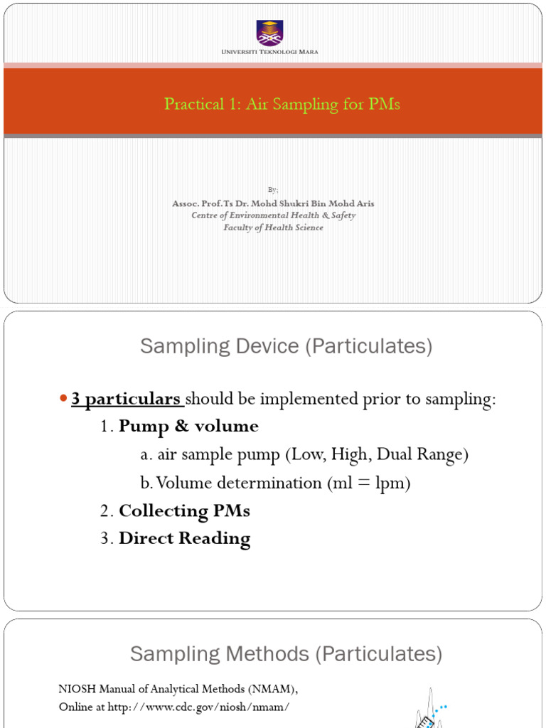 Practical 1 - Sampling Device (Particulates) | PDF | Flow Measurement ...