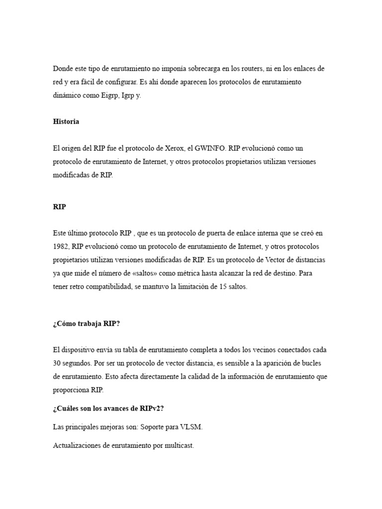 RESUMEN Y PREGUNTAS DE RIP 08 | PDF | Enrutador (Computación) | Protocolos de capa de red