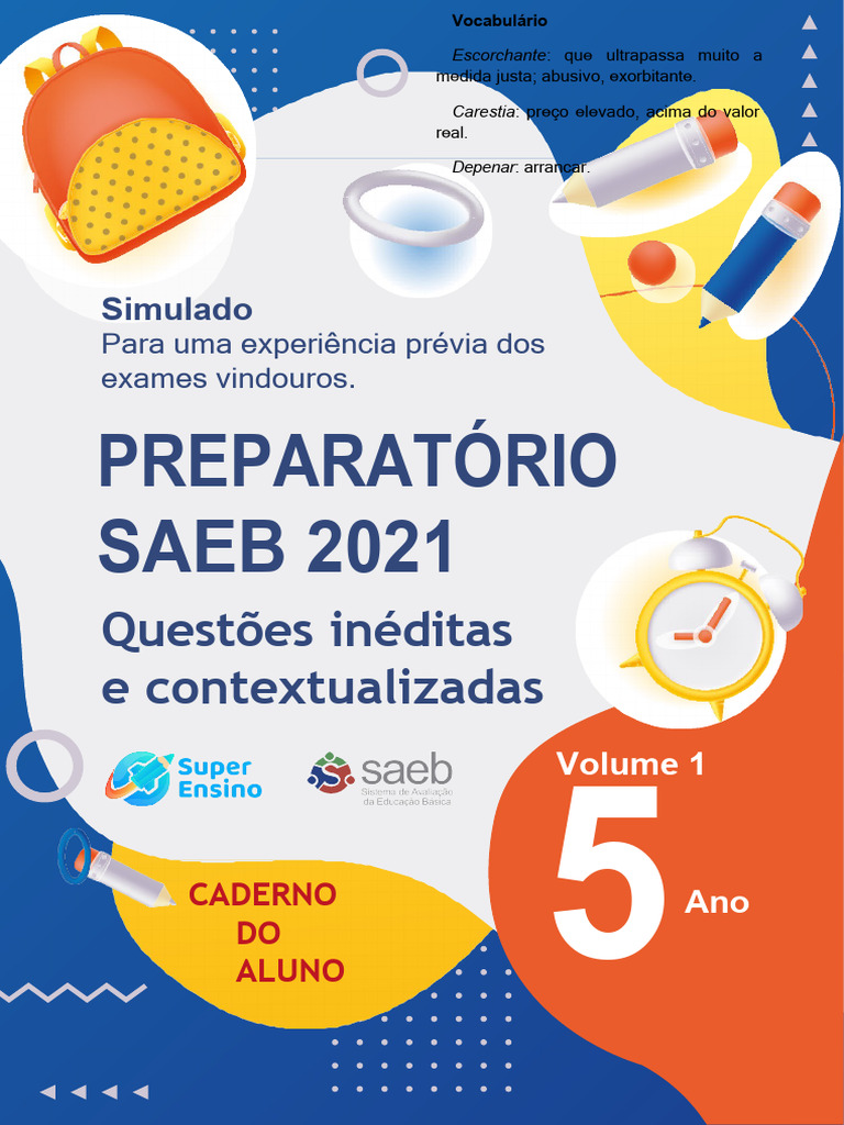SAEB 5° ANO - ALUNO | Download grátis PDF | Sapo