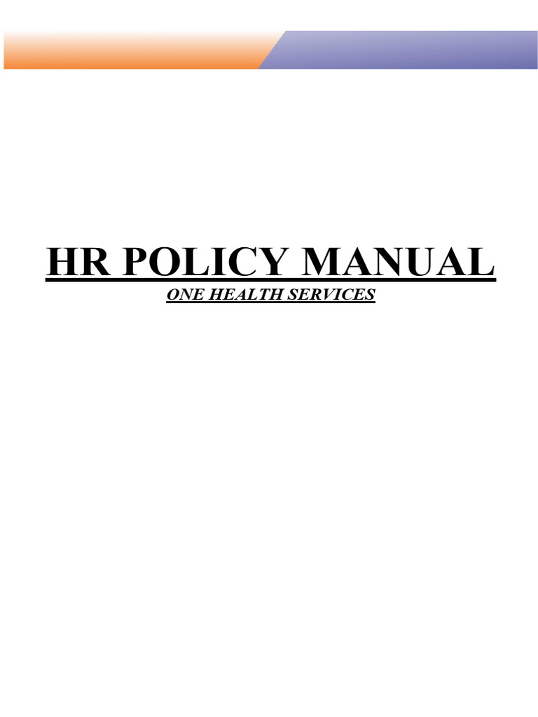 Hr Manual 2 Pdf Recruitment Employment
