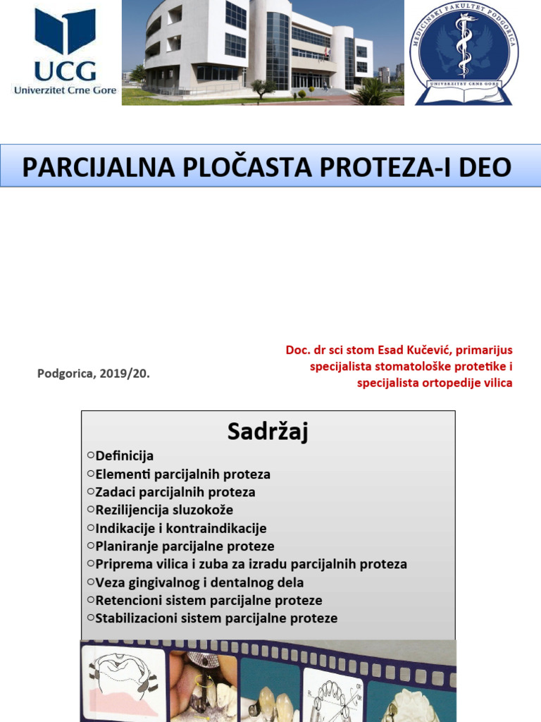 19.parcijalna Pločasta Proteza - I Deo | PDF