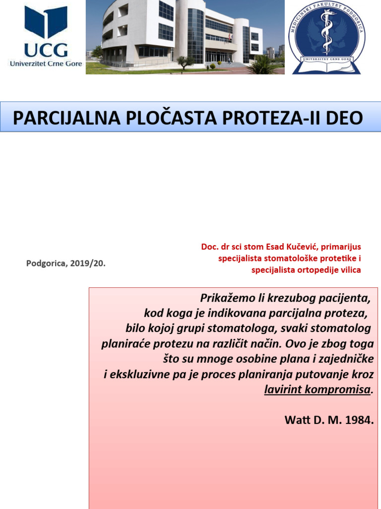 20.PARCIJALNA PLOČASTA PROTEZA-II DEO | PDF