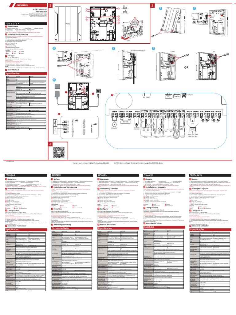 Manual de Instalação AX Hybrid Pro | PDF | Rede pública de telefonia ...