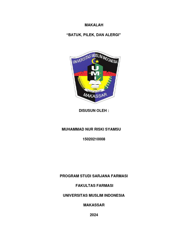 Batuk, Pilek, dan Alergi: Panduan Lengkap | PDF