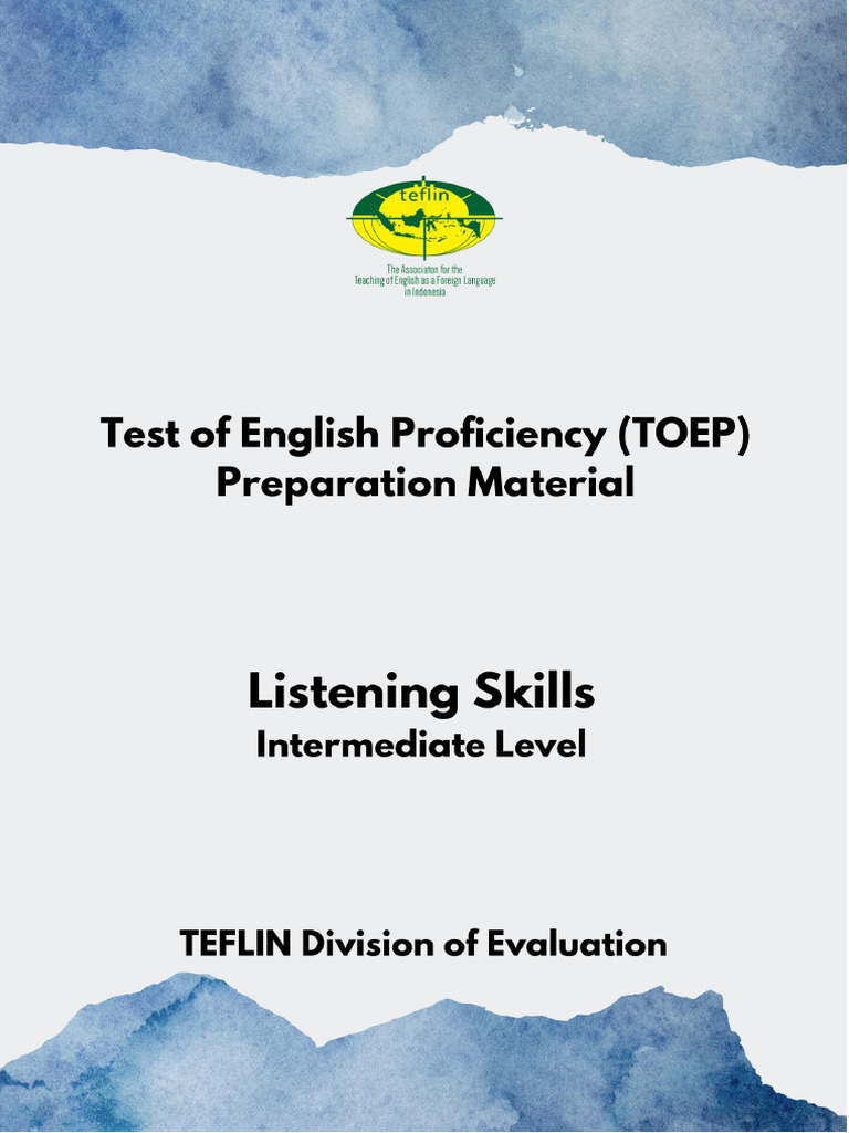 TOEP Prep Listening Intermediate | PDF | Karier & Perkembangan | Seni & Disiplin Bahasa