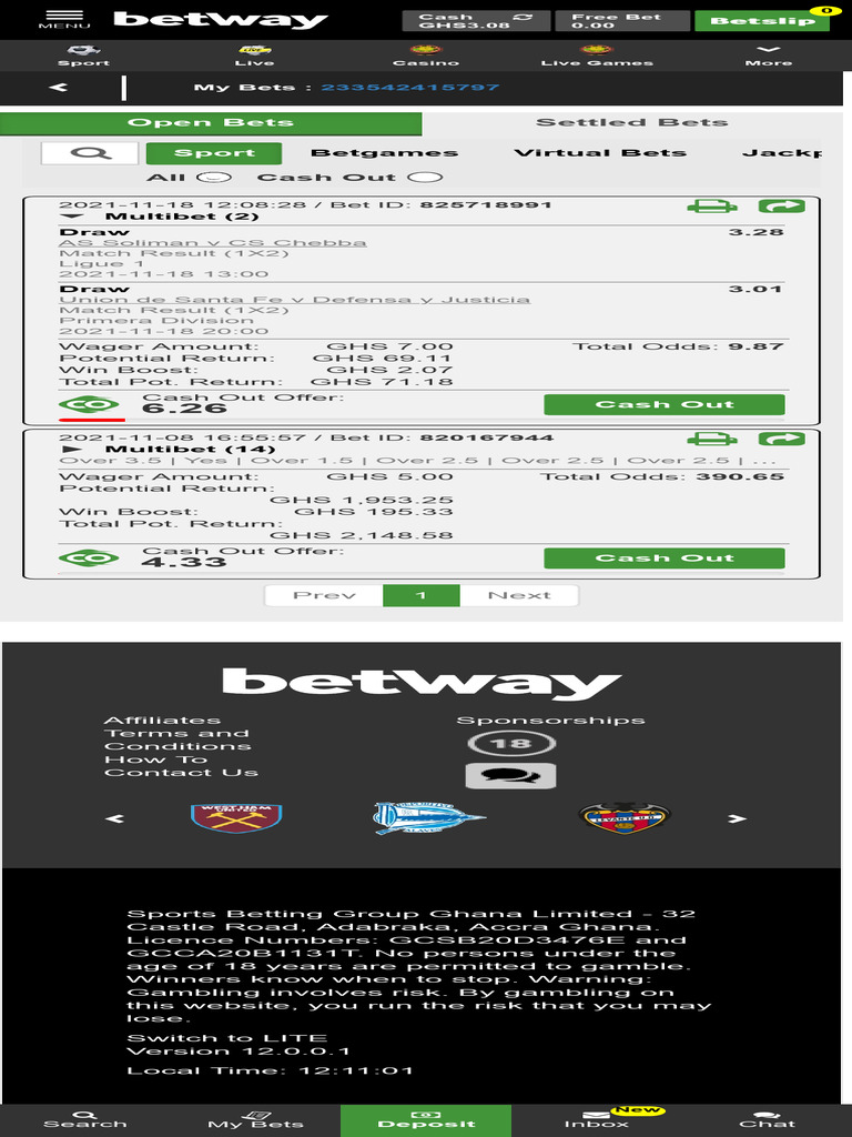 My Bets - Betway 3 | PDF | Gambling | Gaming