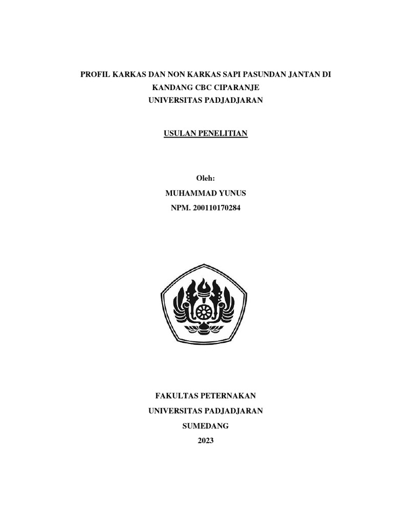 Prprofil Karkas & Non Karkas Sapi Pasundan Jantan Di Kandang CBC Universitas Padjadjaran | PDF
