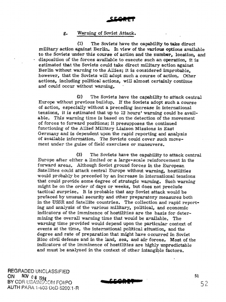 USAREUR Intelligence Estimate Part 5 | PDF