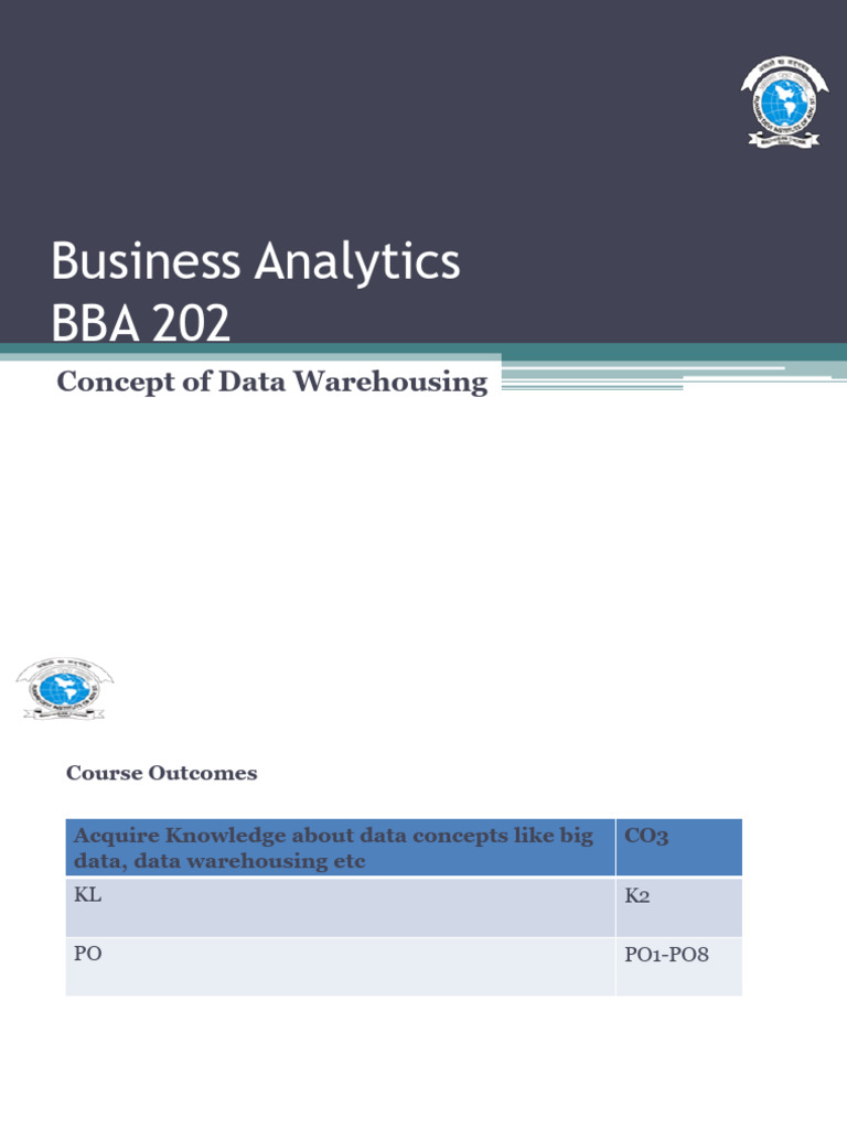Unit-2 1 | PDF | Data Warehouse | Warehouse