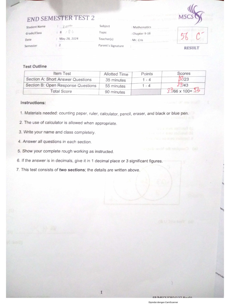 Est Math MSCS 8 | PDF