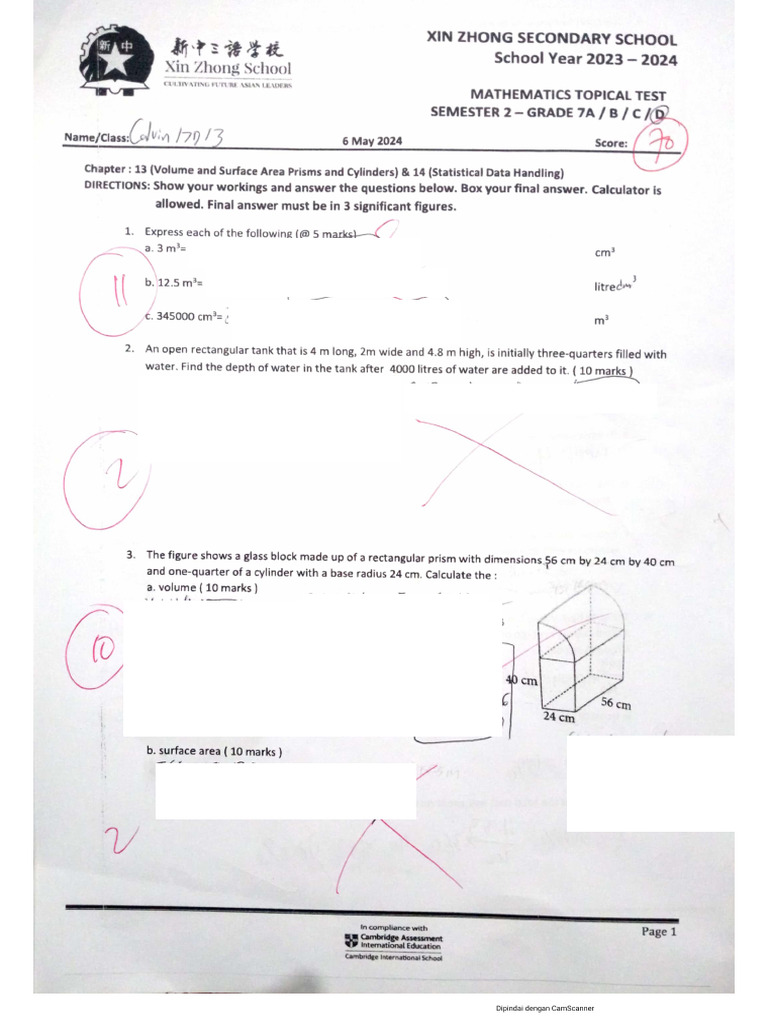 PAT Math XC 7 | PDF