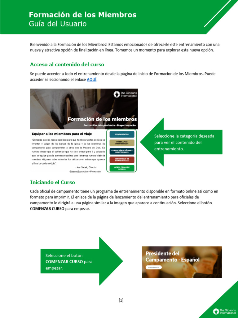 COT Course User Guide - Spanish | PDF | Hipervínculo | ciberespacio