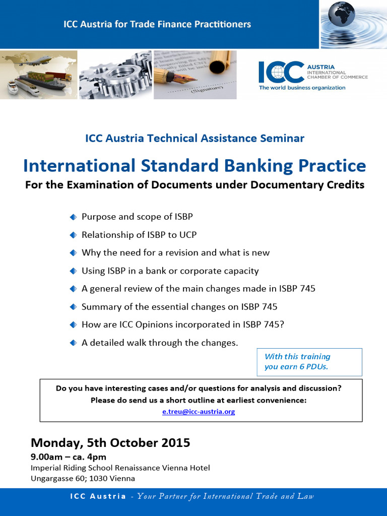 International-Standard-Banking-Practice-Invitation | PDF | Letter Of Credit