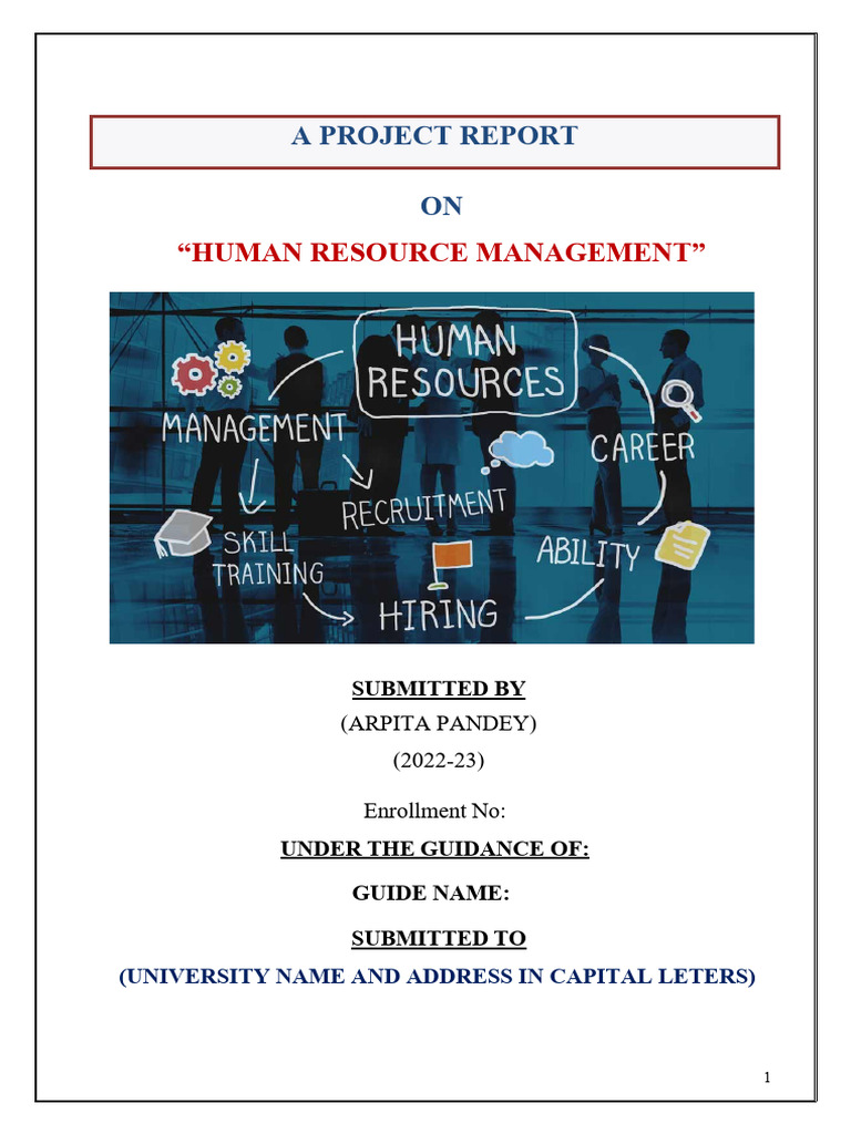 Human Resource Management Project Report | PDF | Human Resource ...