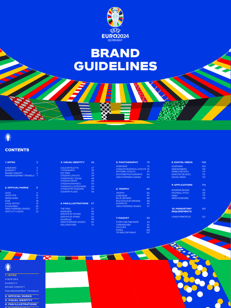 UEFA EURO 2024 Brand Guidelines | Download Free PDF | Logos | Design
