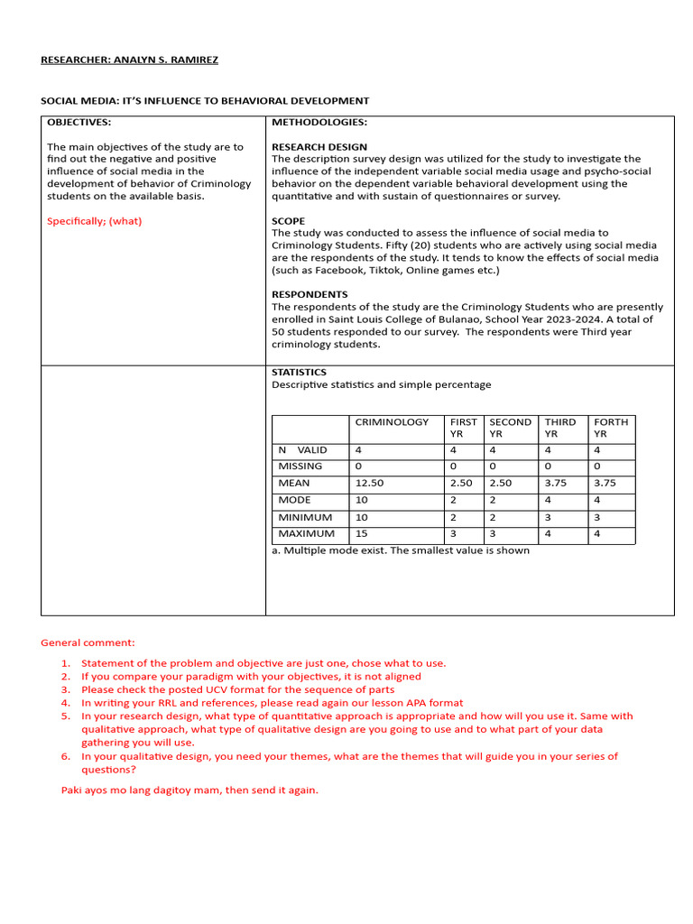 Ramirez Matrix | PDF | Survey Methodology | Qualitative Research
