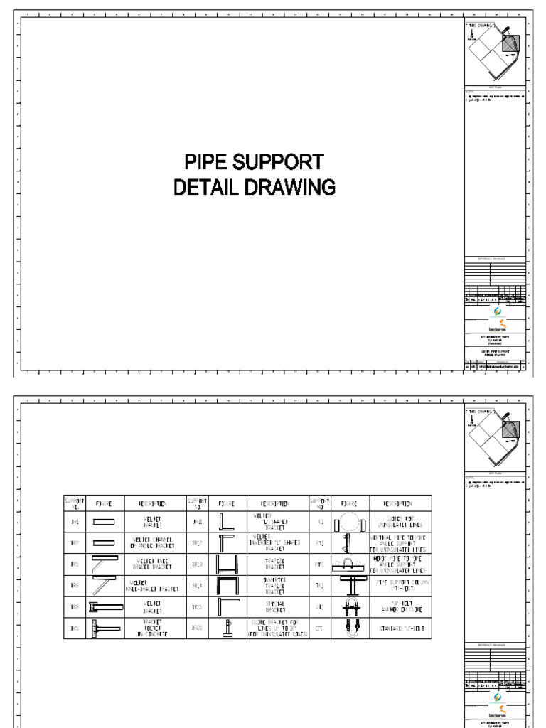 FMLP LNG GTL Pip DRWG 004 Standard Pipe Support | PDF