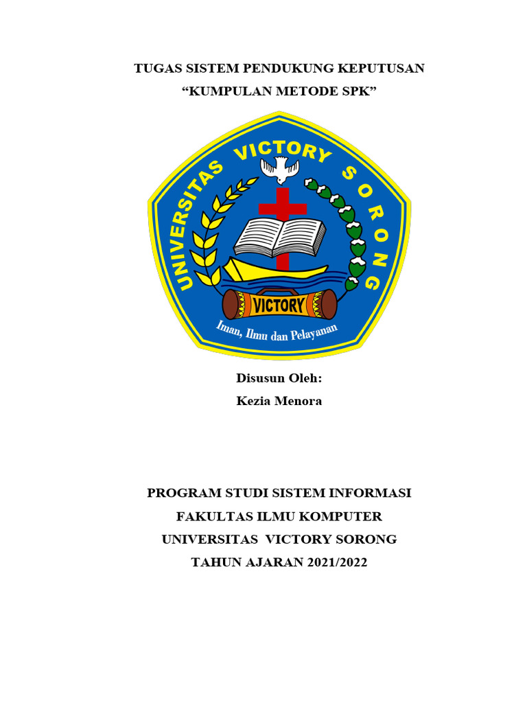 Final Project SPK - Kezia - KelasA | PDF