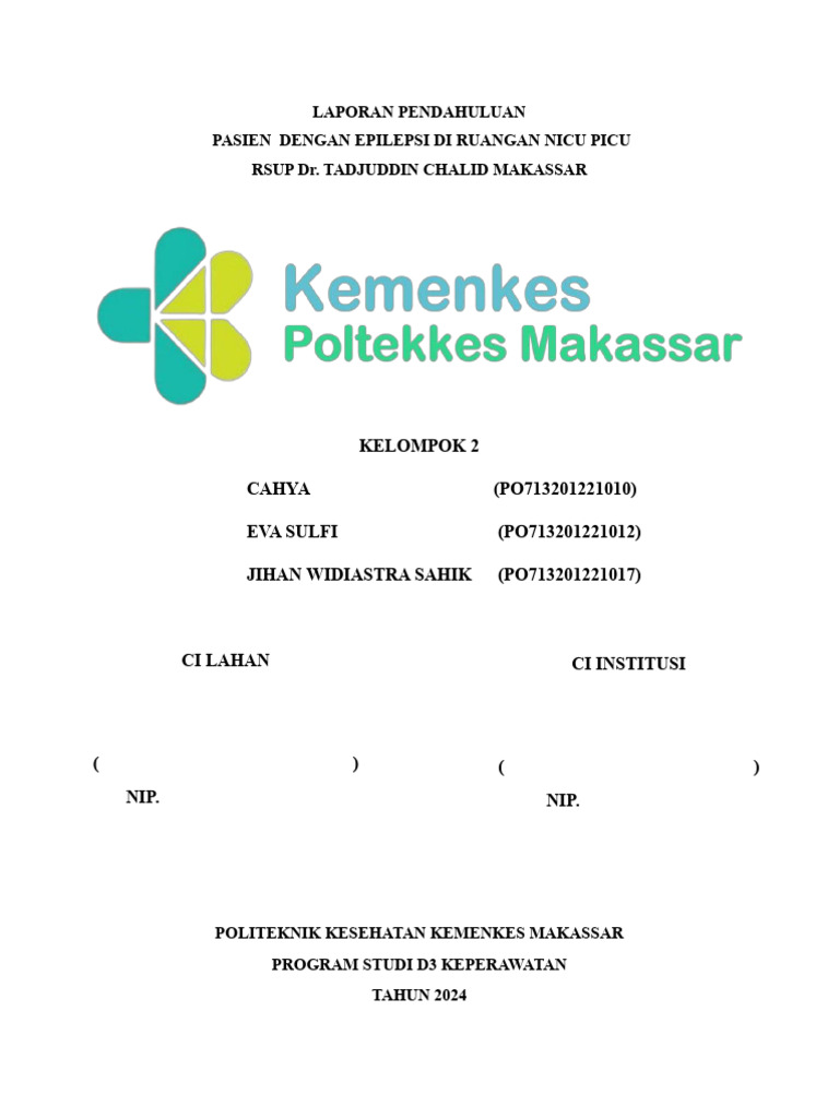 LP Epilepsi - Kep Anak Nicu Picu | PDF